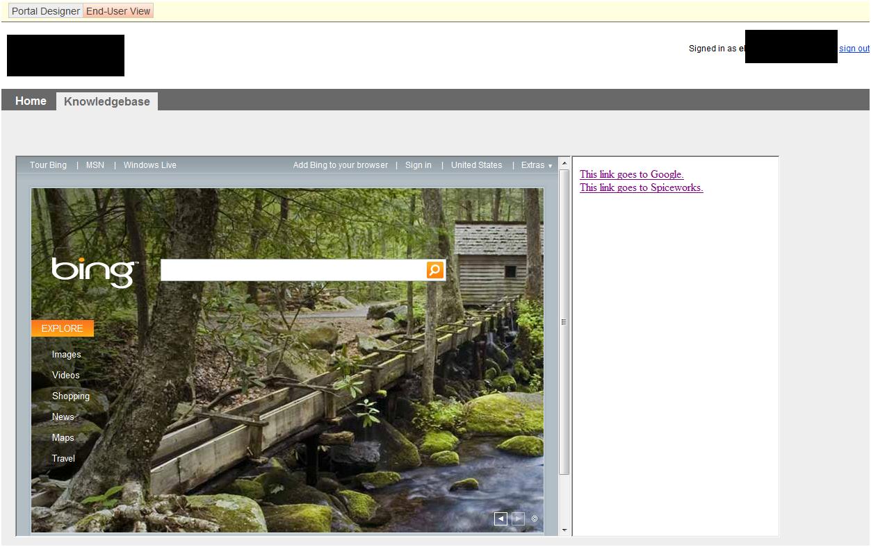 SpiceWorks UserPortal-HTML frames-display content in target frame from src frame - Spiceworks ...