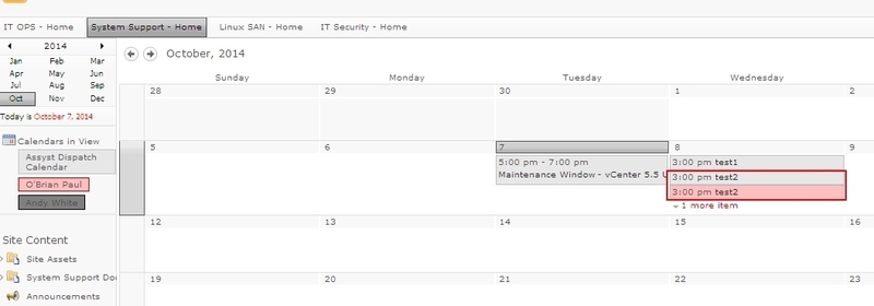 Sharepoint Color code calendar - Duplicate events created - Software ...