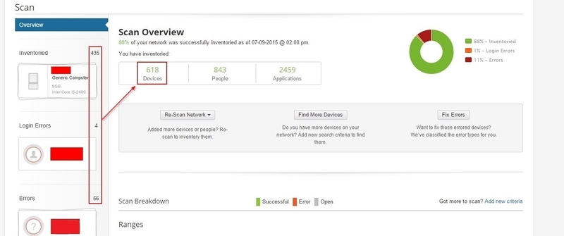 Scan Overview numbers not matching inventoried items - Spiceworks ...
