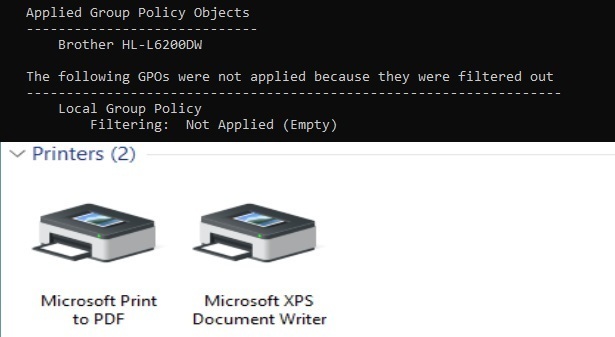 Unable to push printer install directions with GPO - Windows ...