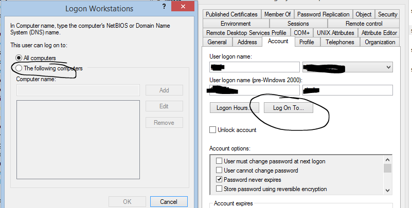 Active Directory Users without login rights - Software & Applications ...