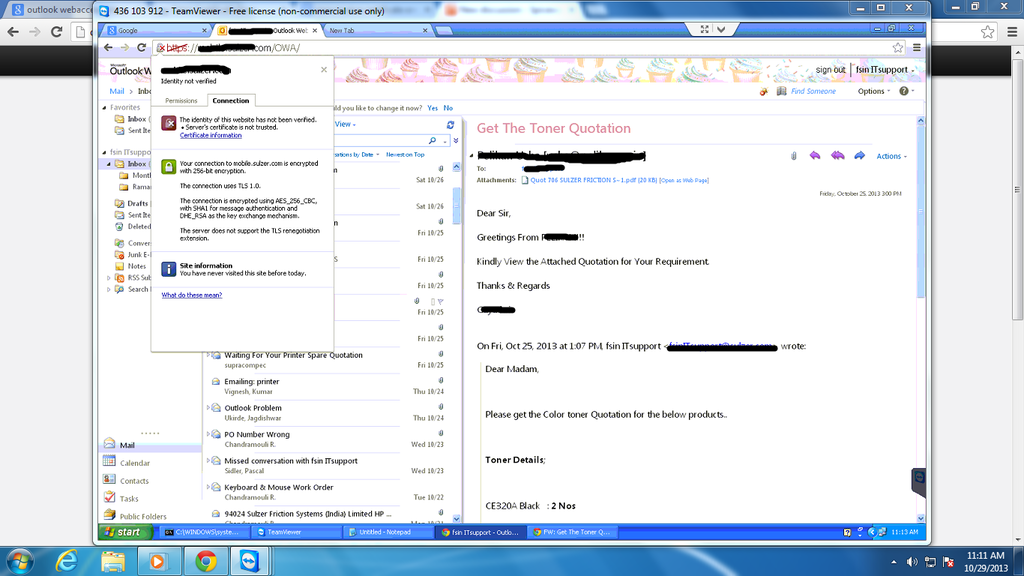 Outlook Webacess Certificate Error Spiceworks Support Spiceworks