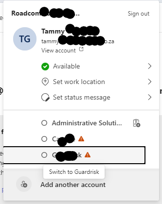 Microsoft Teams error when trying to switch user - Software ...