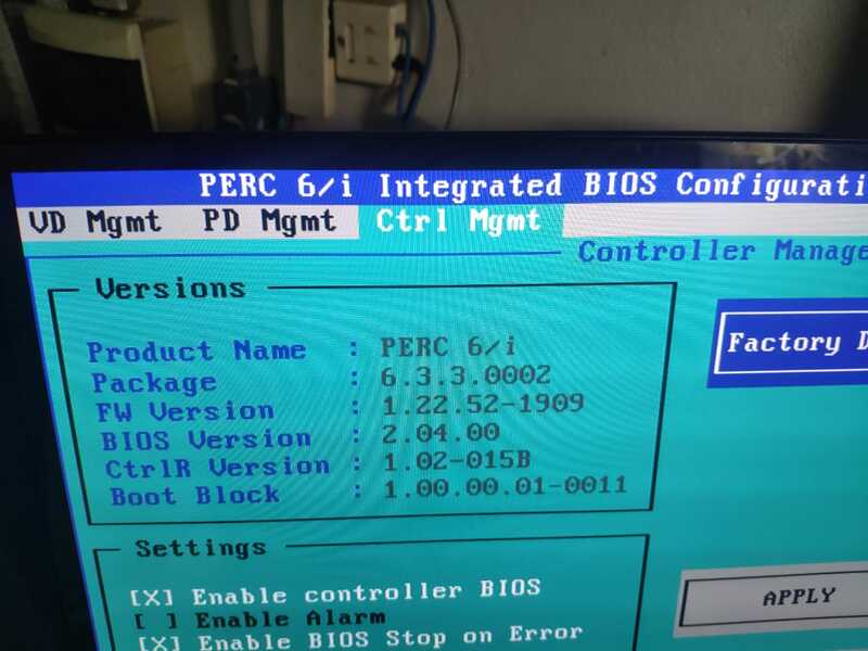 firmware for perc 6/i - Hardware & Infrastructure - Spiceworks Community