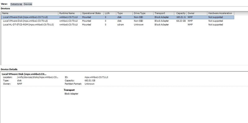 Adding Storage To Esxi Host Virtualization Spiceworks Community
