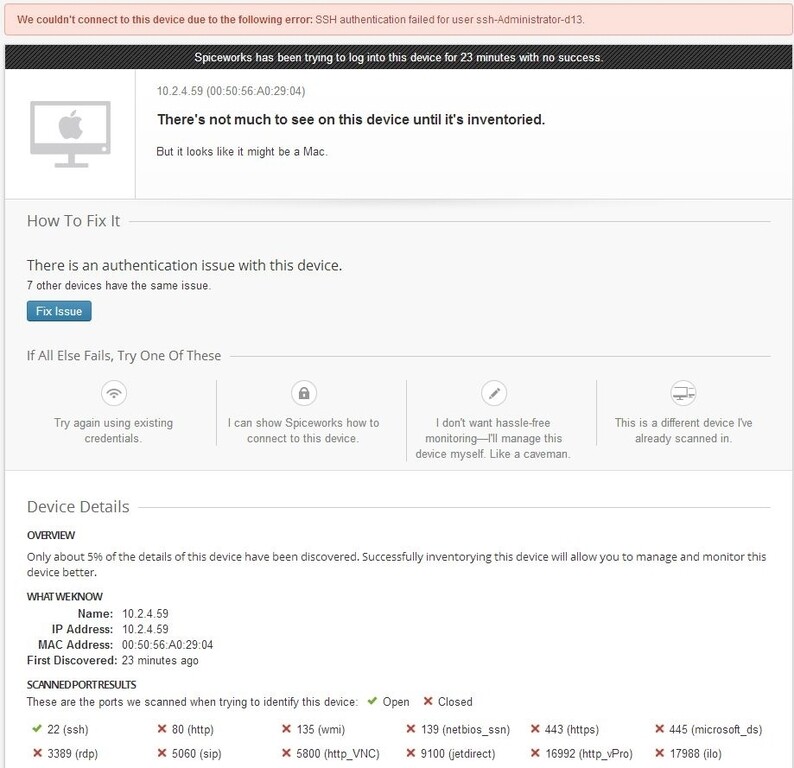 ssh login failed - Spiceworks Support - Spiceworks Community