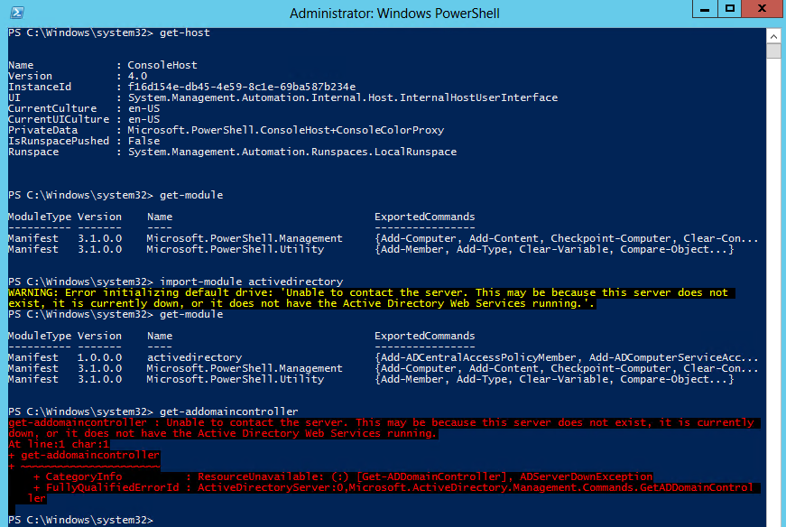 Server 2012 Dc Non Functioning Powershell Active Directory Module Software Spiceworks Community