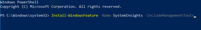 Enable System Insights in Windows Server 2019. - Software ...