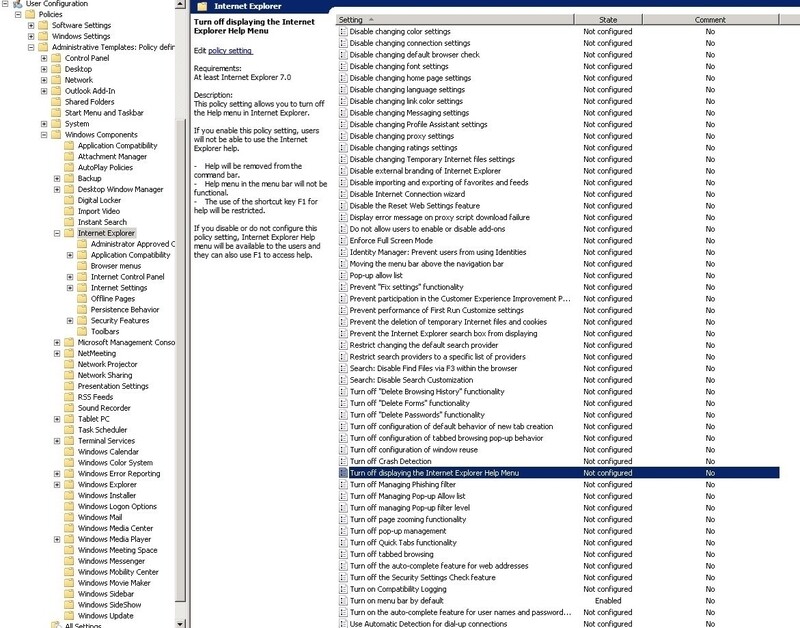 Force Favorite bar in Internet Explorer via GPO - Software ...