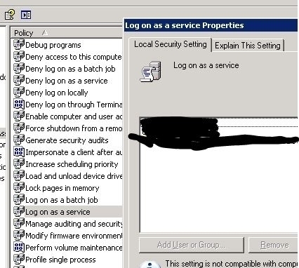 Logon on service grayed out - Windows - Spiceworks Community