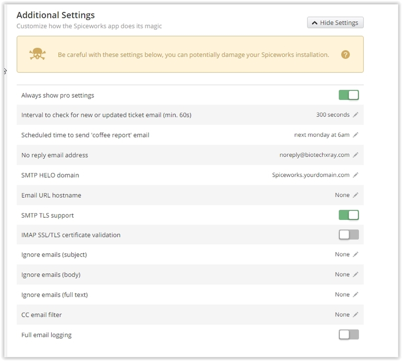 Spiceworks stopped sending email. - Spiceworks Support - Spiceworks Community