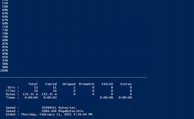 robocopy in powershell ISE - Data Storage, Backup & Recovery - Spiceworks Community
