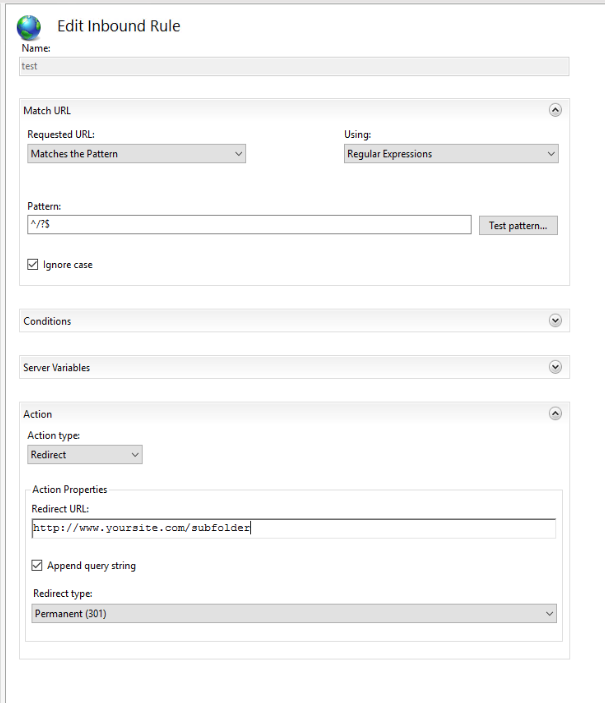 IIS URL Rewrite to sub page - Windows - Spiceworks Community
