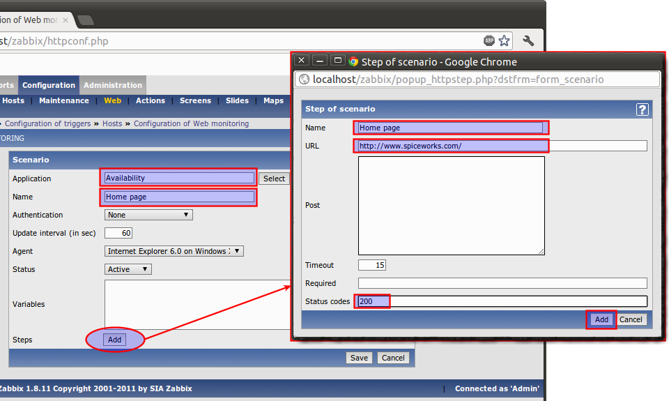 Website uptime and downtime monitoring with Zabbix - Software - Spiceworks Community