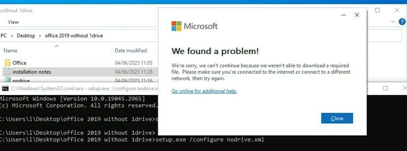 Error while installation configured Microsoft 365 - Software ...