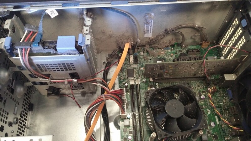 Inside of system after the Geek Squad reloaded OS and serviced system. - Water Cooler ...