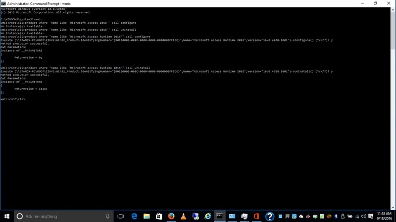 WMIC batch file to unistall MS Access only - Programming & Development - Spiceworks Community