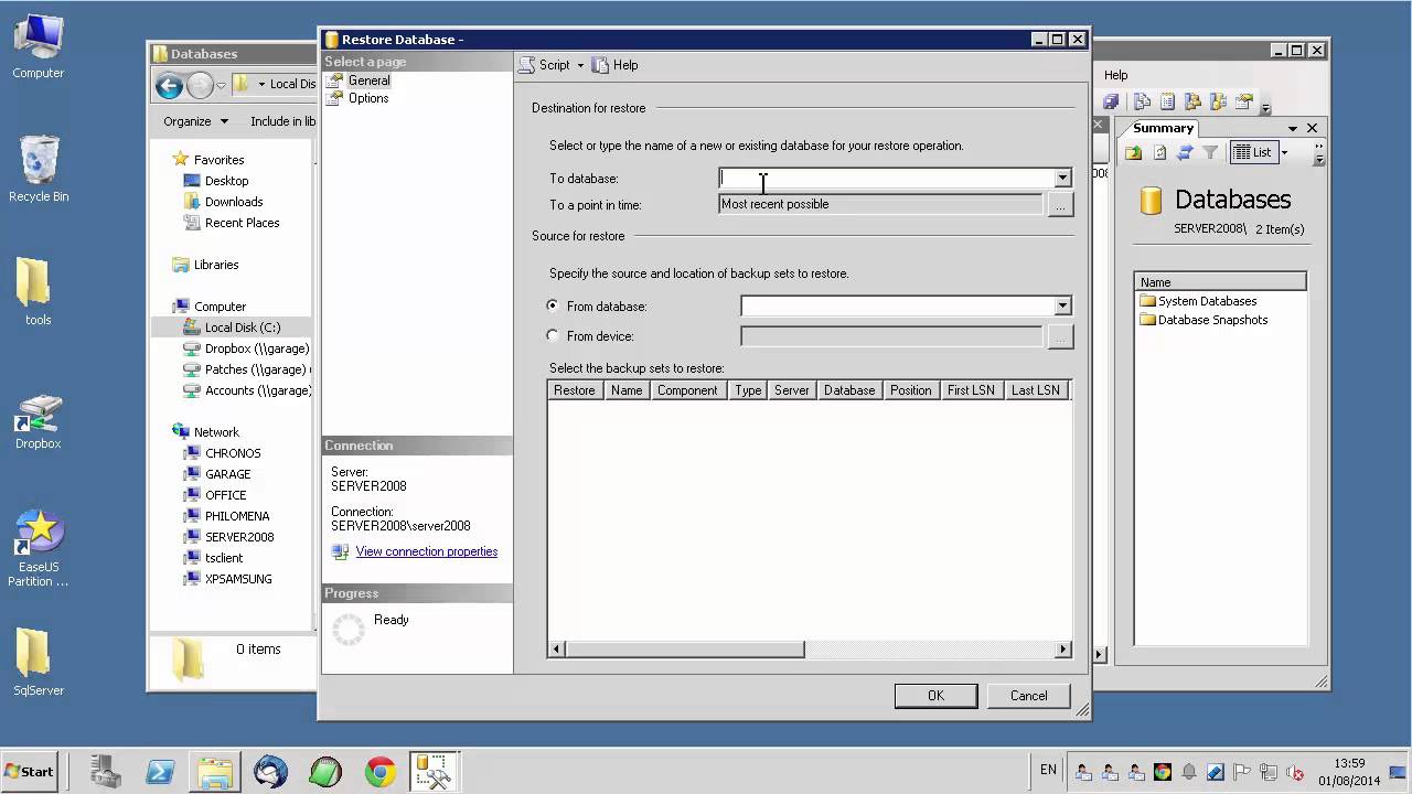 How to restore a SQL Backup from another Server - Databases & Queries - Spiceworks Community