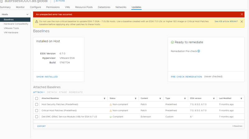 Vmware Esx Patching Virtualization Spiceworks Community