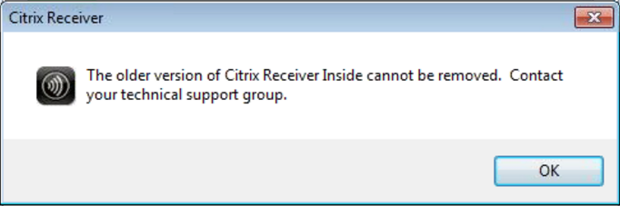 Old version of Citrix Receiver cannot be removed. Can't find where it's ...