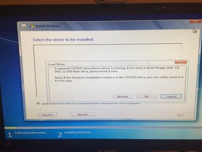 Cannot install Win7 from a USB stick - Windows - Spiceworks Community