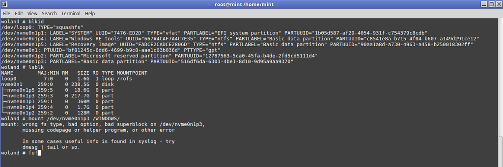 Access Windows Partition In Linux Bitlocker Suspended Linux