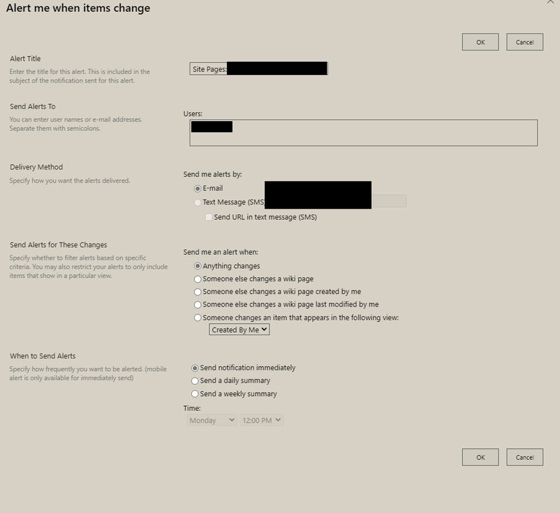 Sharepoint - Email Notification when Specific Page is Modified ...
