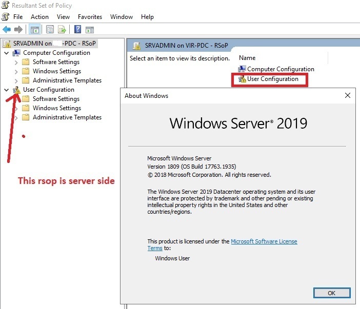 RSOP Computer config showing Red cross mark - Software & Applications - Spiceworks Community