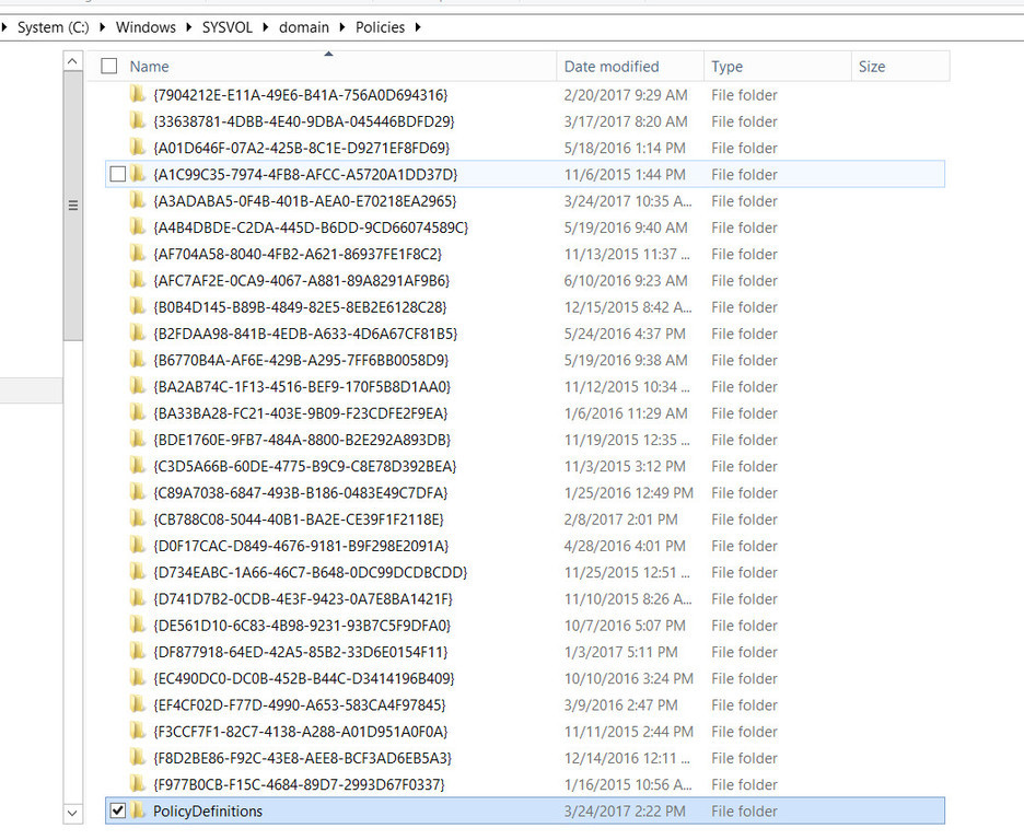 Add Windows 10 Group Policy Objects to windows server 2012 R2 - Software & Applications ...
