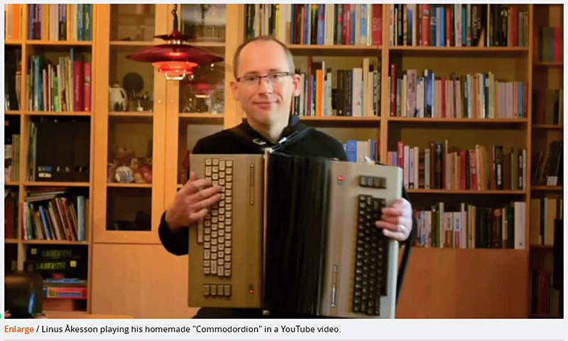 Swedish engineer creates playable accordion from 2 Commodore 64 ...