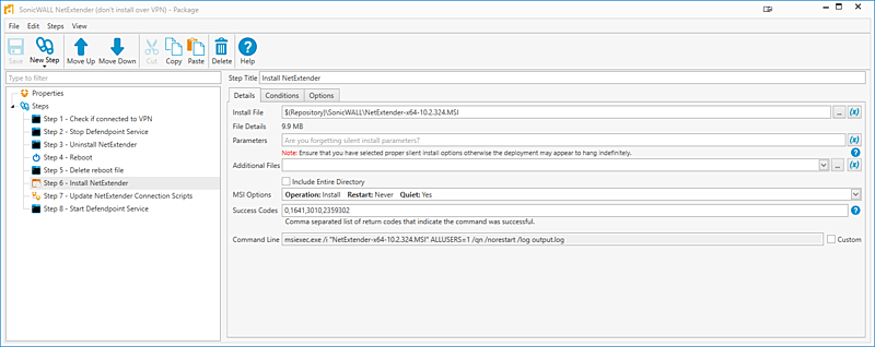 Script to silently install SonicWALL netextender *UPDATE* - Networking ...