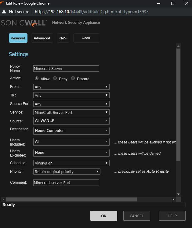 Port Forwarding On sonicwall through comcast modem - Networking - Spiceworks Community