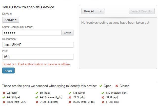 How to scan local pc using SNMP. Anything I missed? - Spiceworks Support - Spiceworks Community