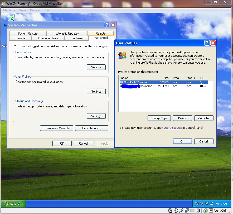 convert xp domain profile to local - Software & Applications ...