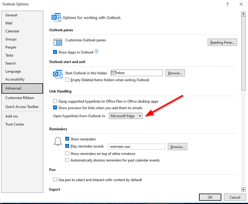 Set Default Outlook Hyperlink Browser for Users - Software ...
