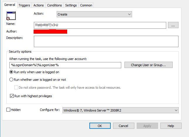 Group Policy to create a Scheduled Task that run as ANY logged on user? - Software ...