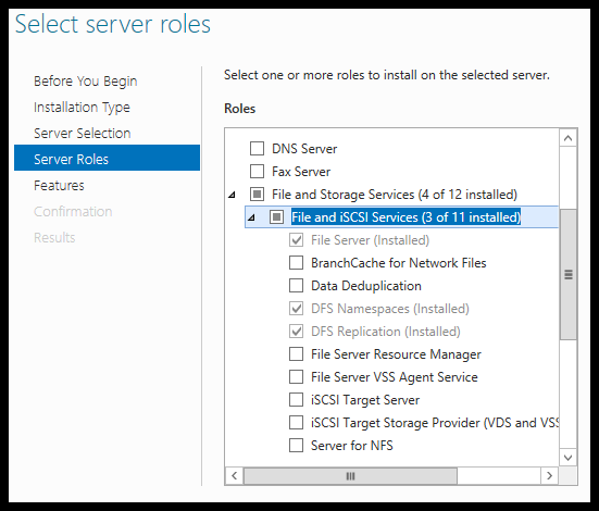 What roles should be installed on namespace servers? - Data Storage ...
