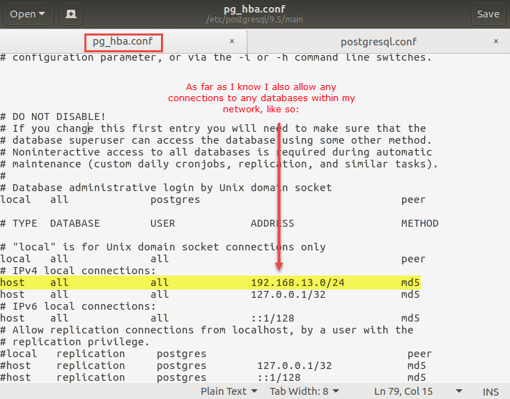 Ubuntu Can T Connect To Postgresql Database Over Port 5432 Linux Spiceworks Community