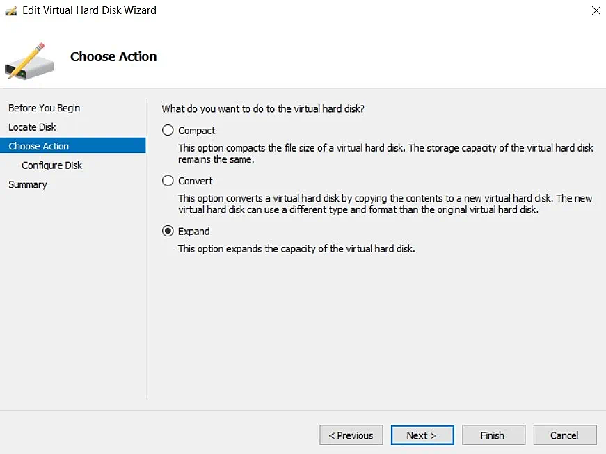 How To Add More Space And Increase Disk Size In Hyper V Virtualization Spiceworks Community