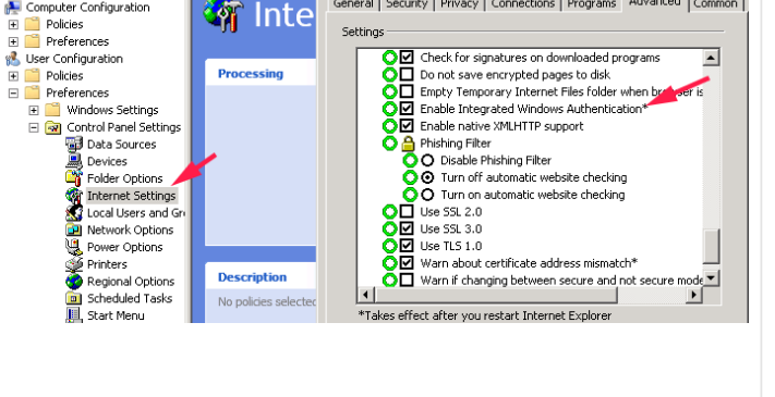 Create a GPO to Allow for Integrated Windows Authentication ...