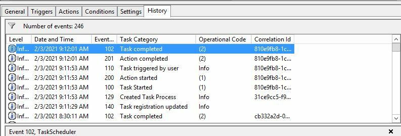 Running Powershell On Task Scheduler Completes But Doing Nothing Programming And Development