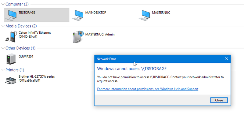 Access denied for shared folder when it WAS working - Software ...