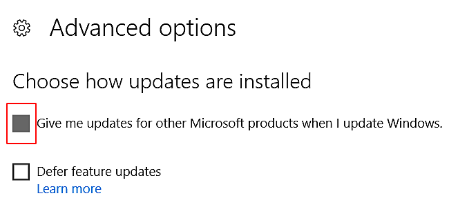 Enabling Windows updates for other Microsoft products not saved ...