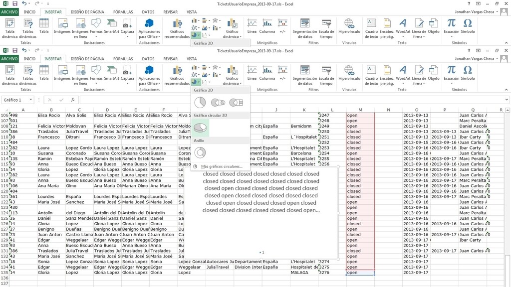 How to make a chart in Excel 2013 with a Spiceworks report? - Software - Spiceworks Community