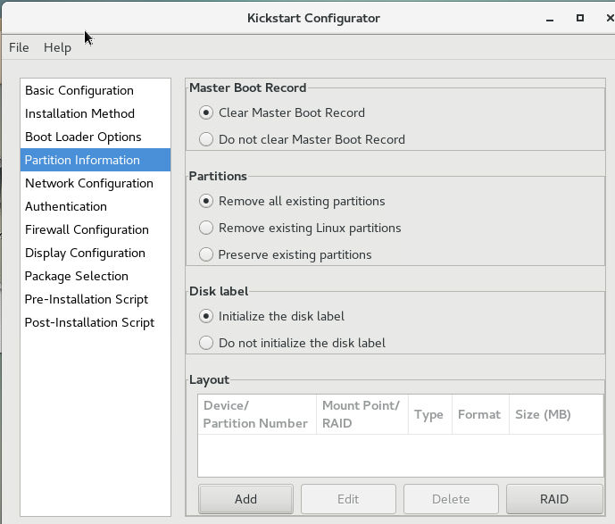 kickstart - setting up hard drive - Software & Applications ...