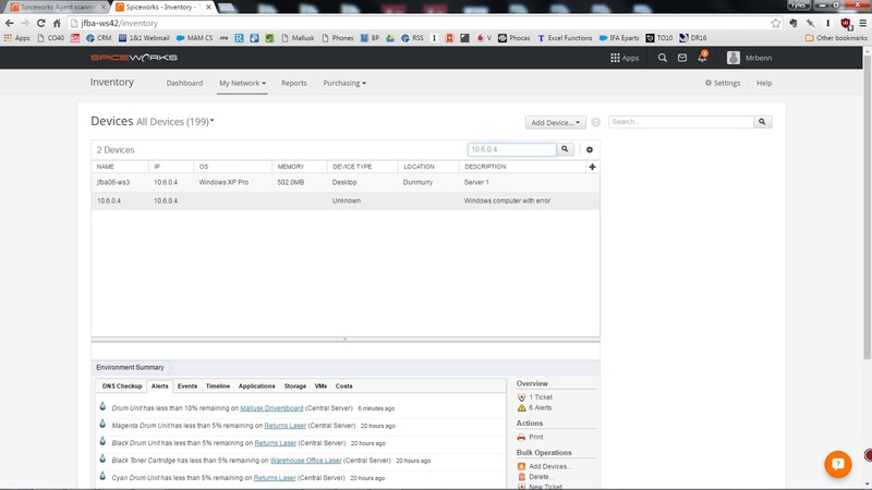 Spiceworks Agent scanned workstation still showing in Red - Spiceworks ...