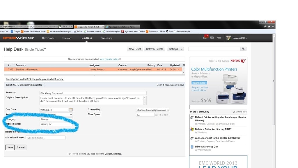 What is the Line Command for changing Ticket Status? - Spiceworks Support - Spiceworks Community