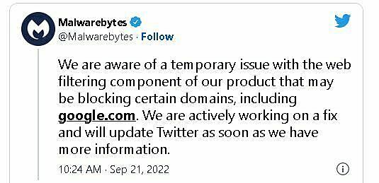 Malwarebytes nebula agent issues 09/21/2022 anyone seeing pop-ups ...