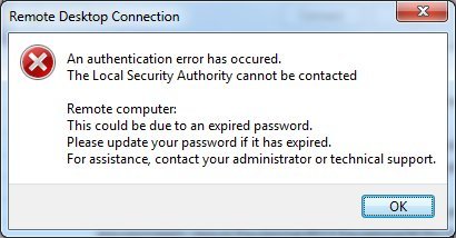 an authentication error has occurred - RDP to PDC - Software & Applications - Spiceworks Community
