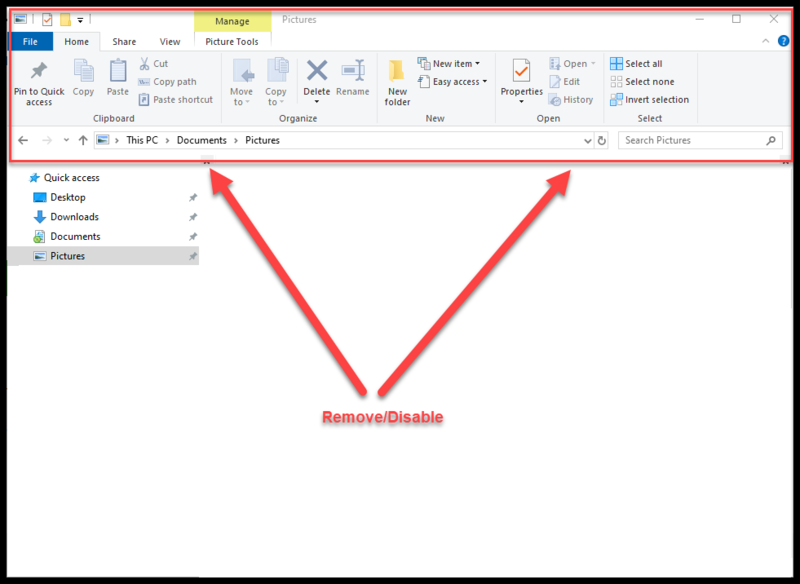 Group Policy - remove File Explorer ribbon - Software & Applications ...